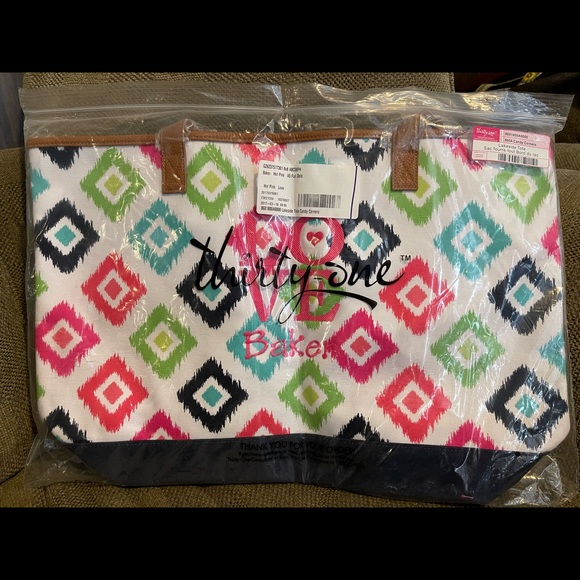 thirty-one | Bags | Thirty One 3 Lakeside Tote In Candy Corners New ...